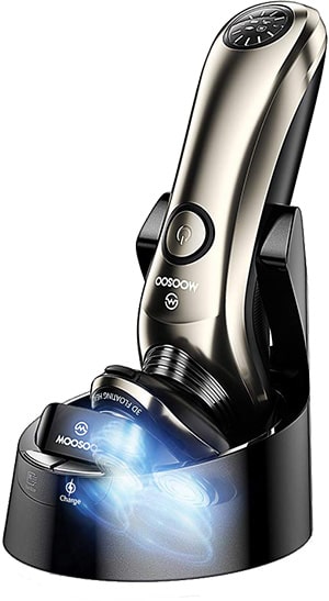MOOSOO Electric Razor with Sterilization Clean Charge Station Shaver ...